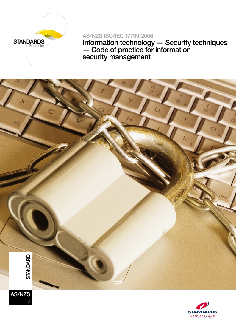 Download AS/NZS ISO/IEC 17799:2006 In PDF - Australian Standards Store