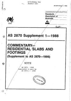 Download AS 2870 SUPP 1-1988 In PDF - Australian Standards Store